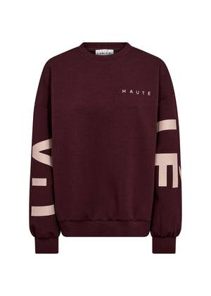 Maxi Split Logo Sweat - Wine – Domino Style