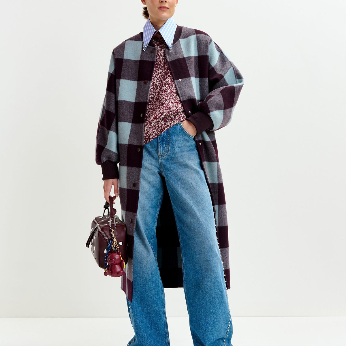 Ifit Wool Check Coat – Domino Style