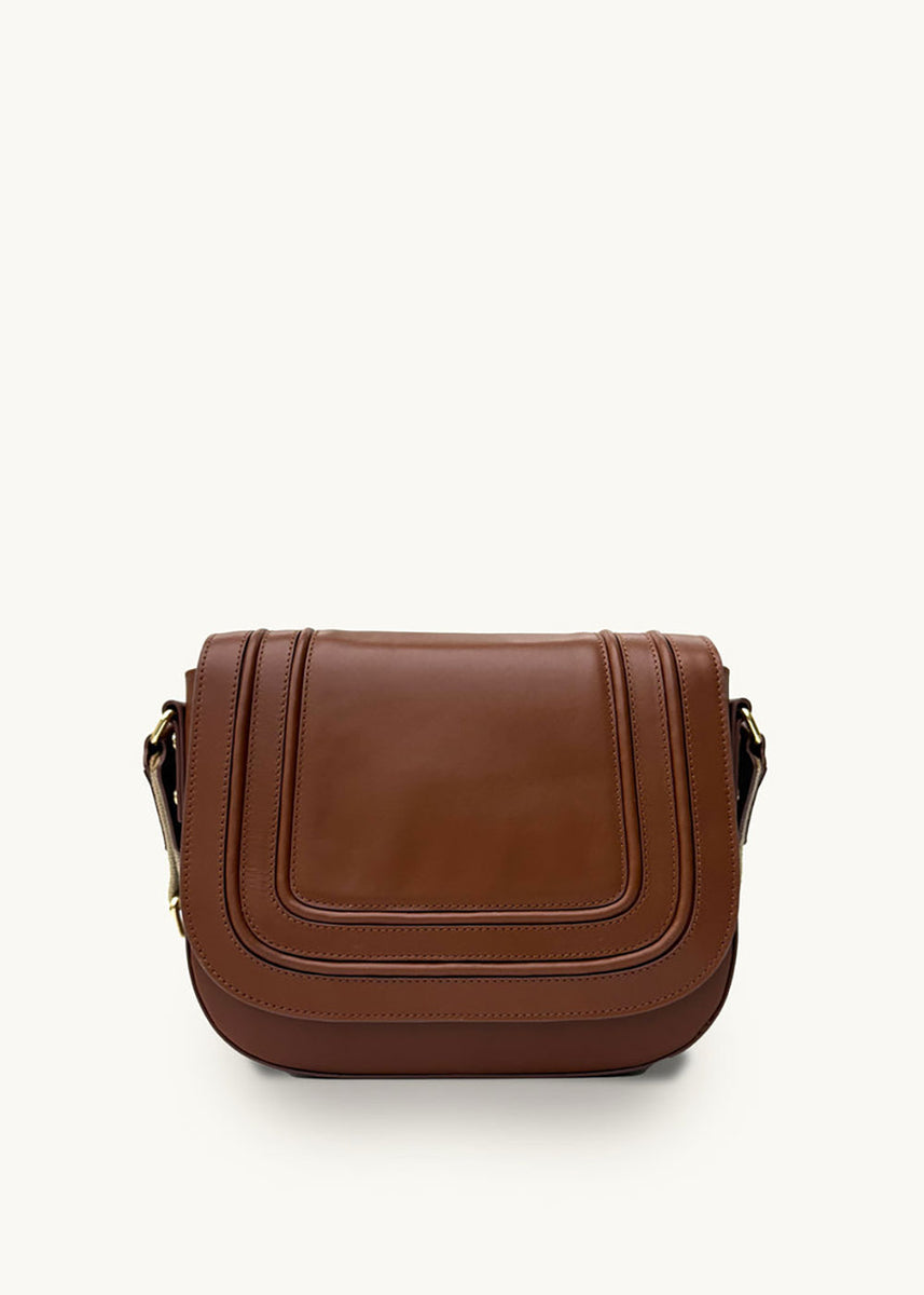 Mimi Maxi Tan Leather Bag – Domino Style