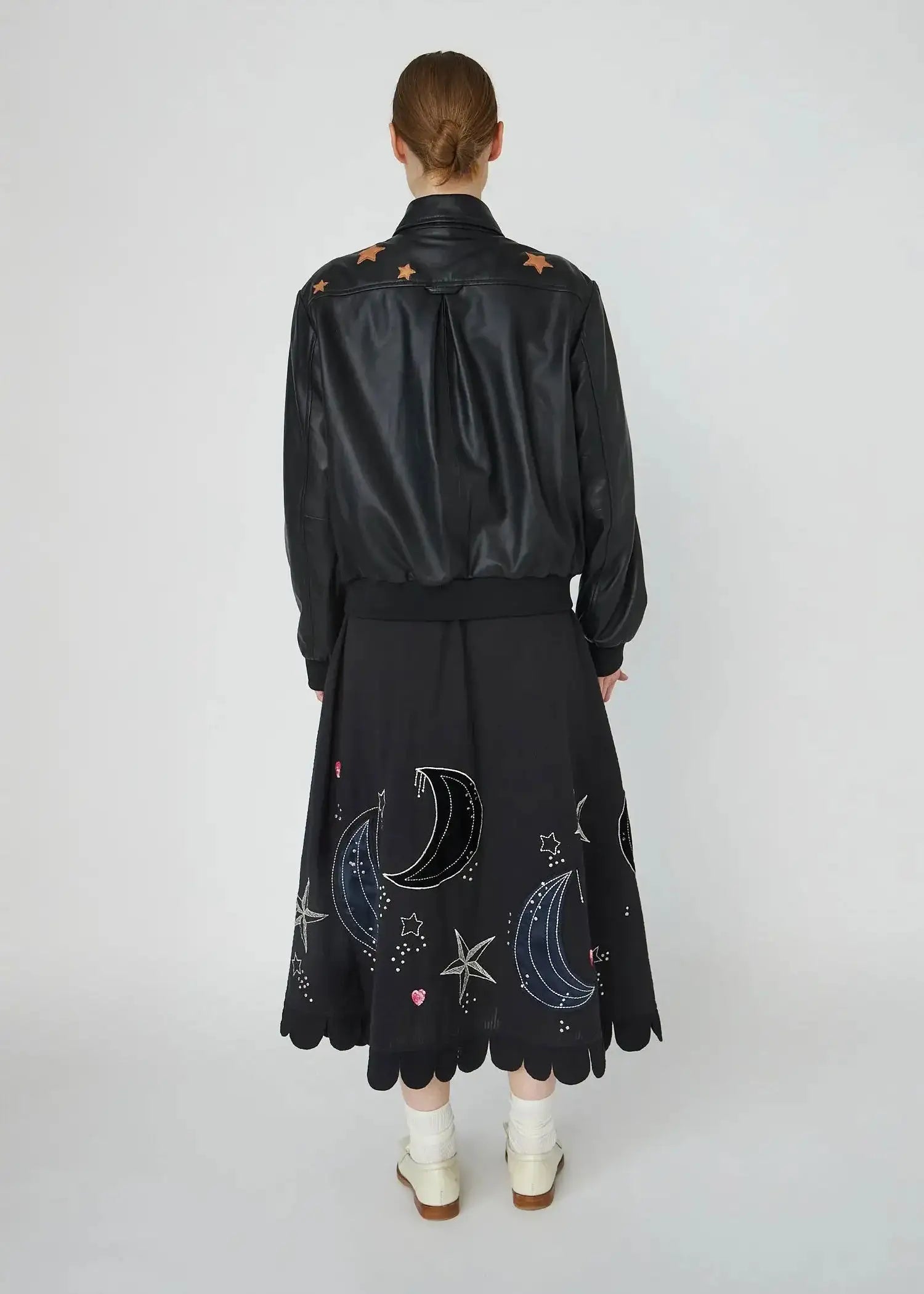 Starlight Leather Bomber Jacket – Domino Style
