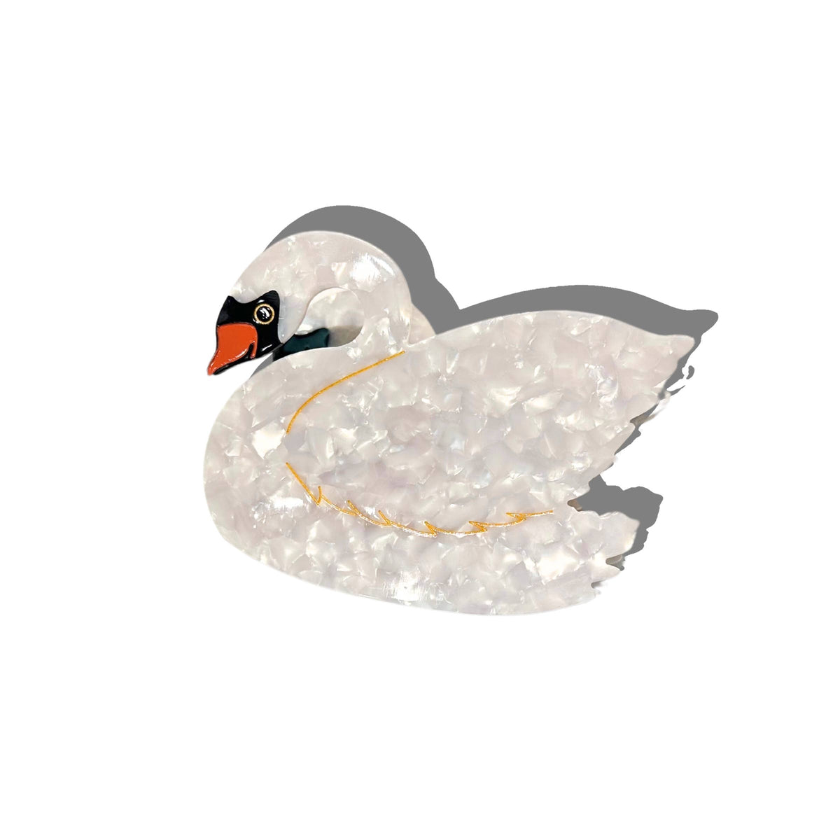 Swan Bird Claw Hair Clip - White – Domino Style