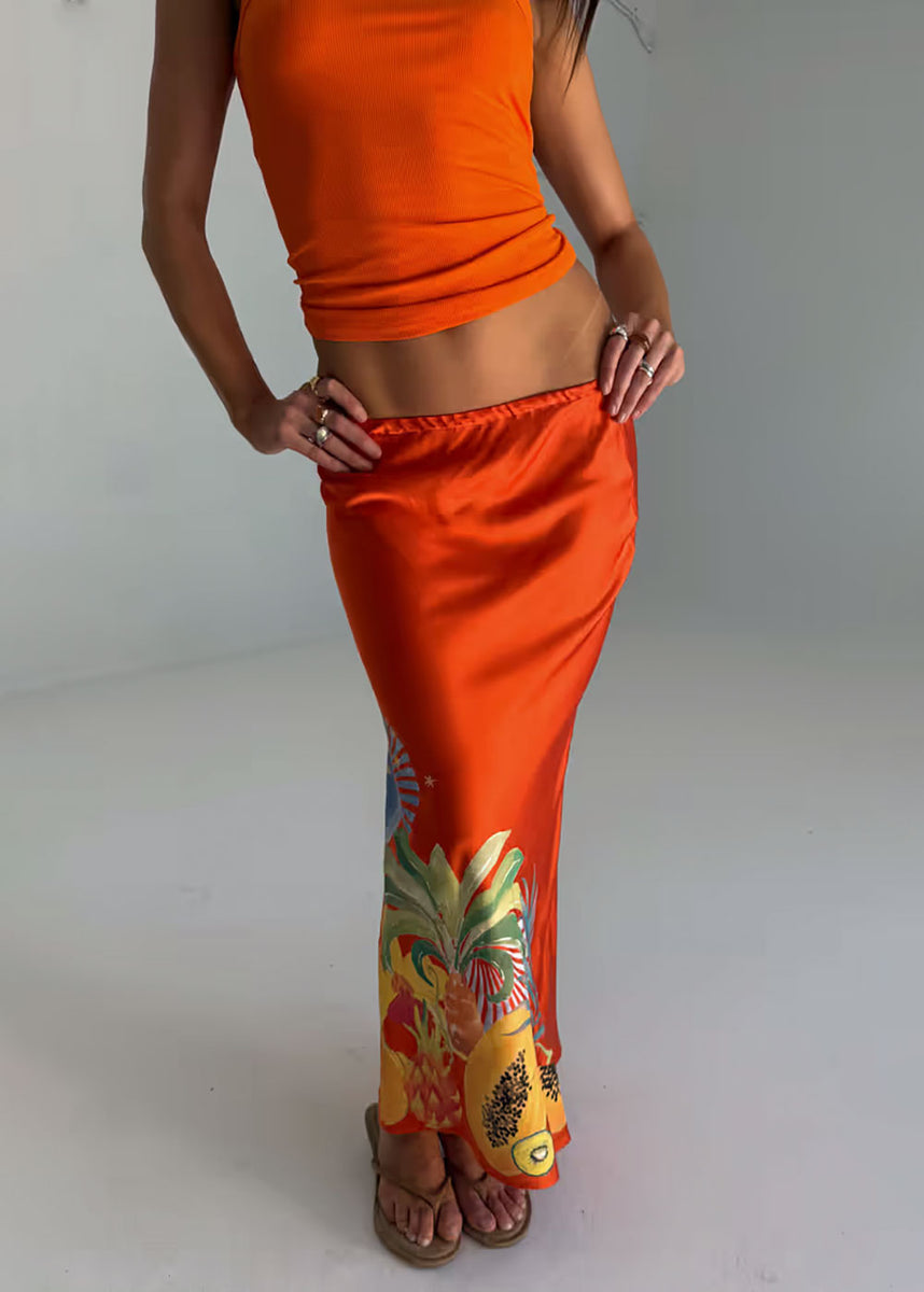 Orange Rio Dorris Skirt – Domino Style