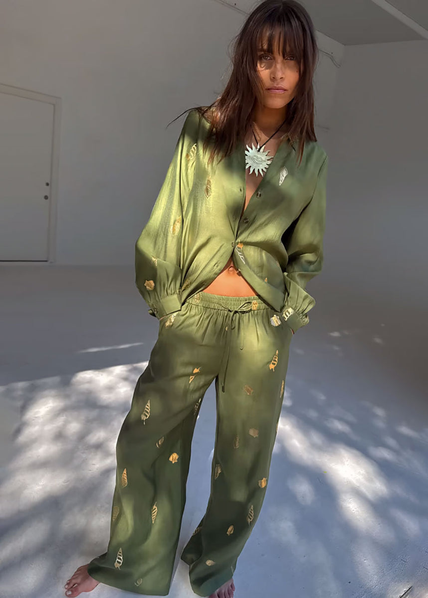 Khaki Shell Trousers – Domino Style